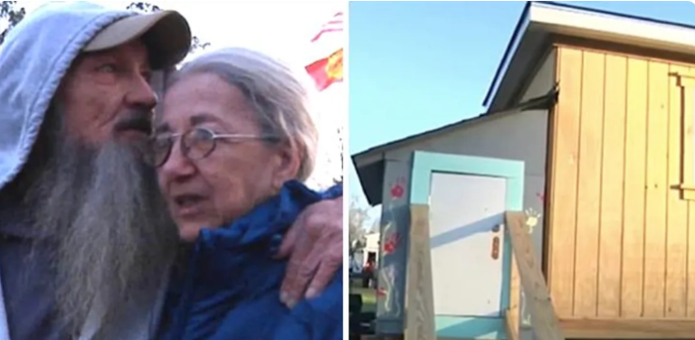 Veteran couple sleep in freezing cold every night, until kids build and ...