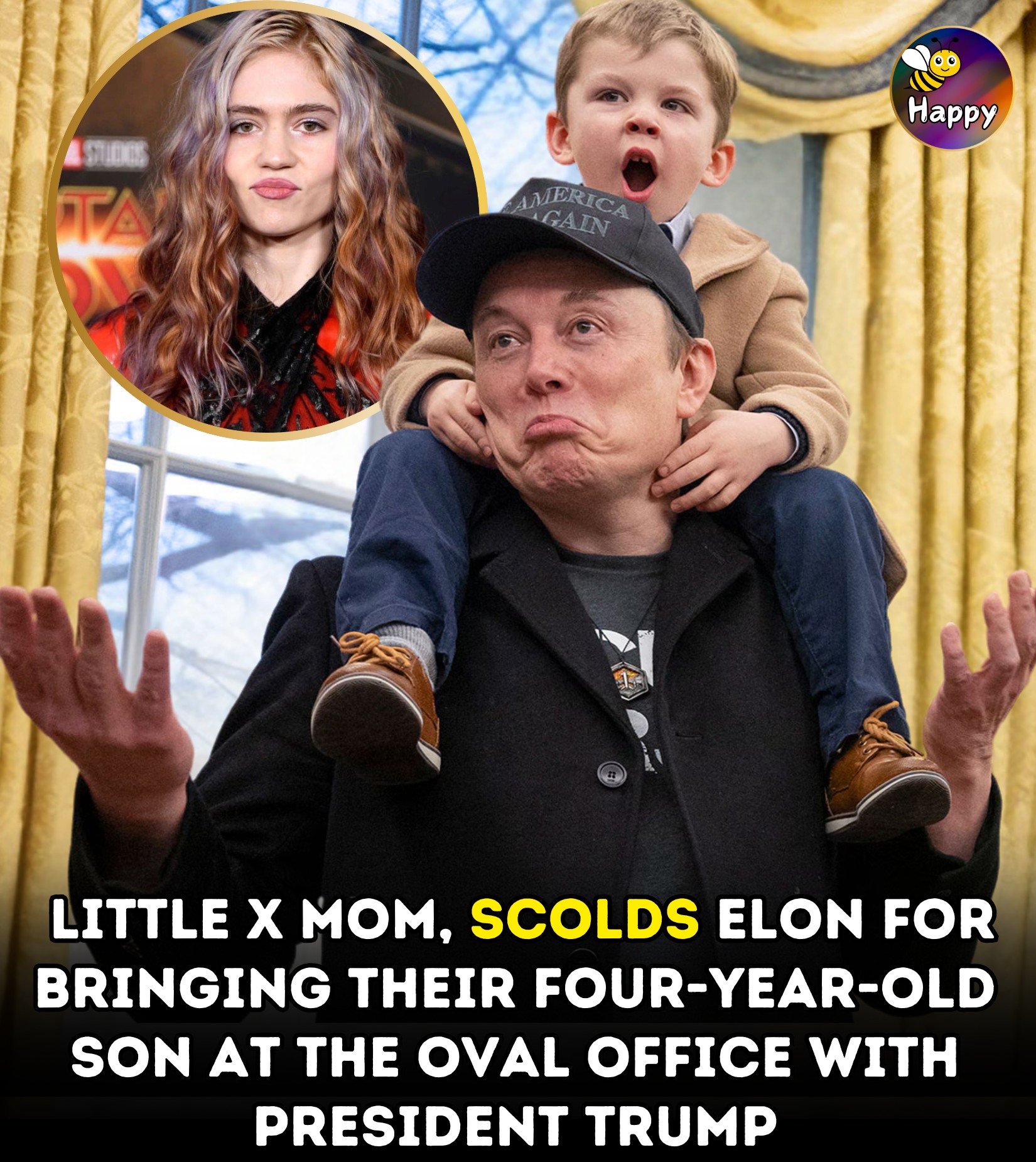 Elon Musk’s cute son X steals show in Oval Office with President Trump ...