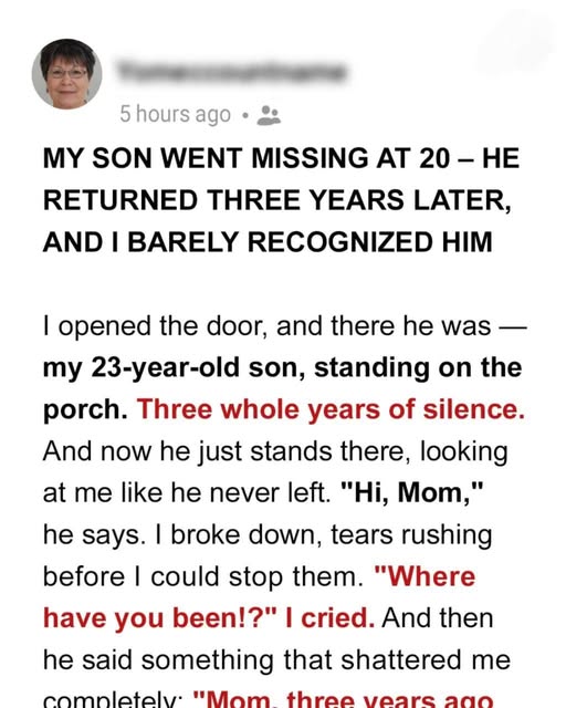 My Son, Who Only Brought Trouble to Our Family, Went Missing at 20..m ...