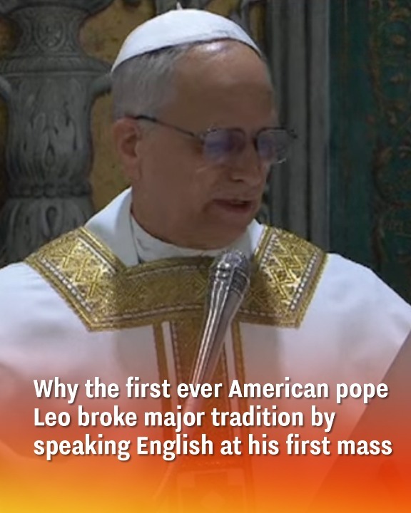 The First American Pope Delivers English Speech at His Inaugural Mass ...