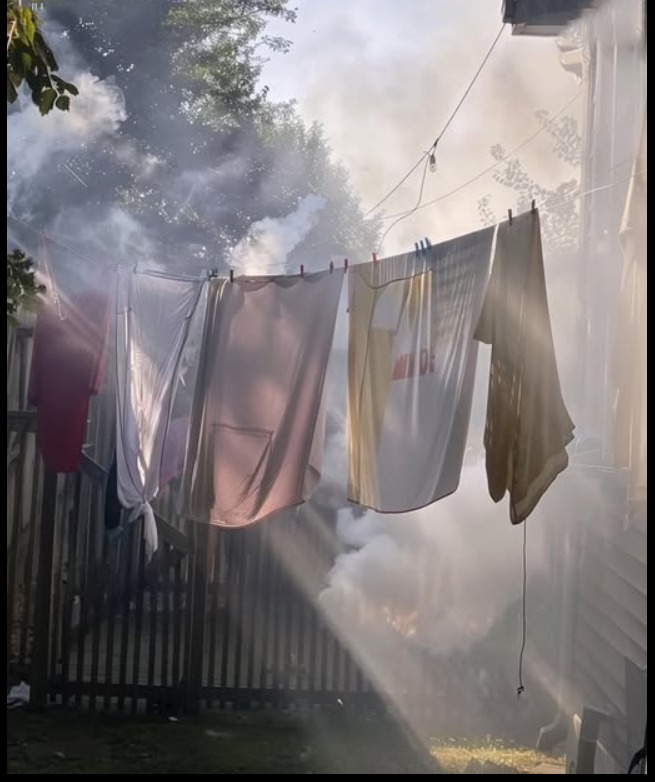 Every time I hung my laundry outside, my neighbor lit a grill to ruin ...