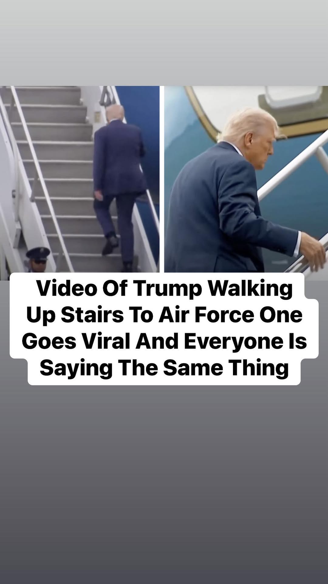 Footage of Trump boarding Air Force One spreads online — and the ...
