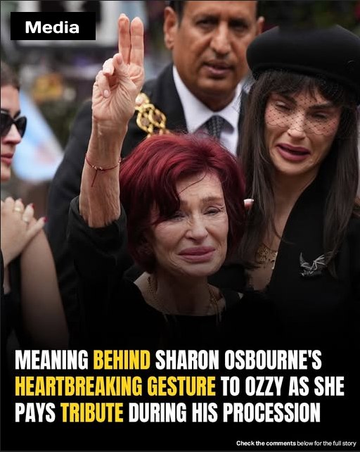 Sharon Osbourne’s Tearful Peace Sign Tribute At Ozzy’s Funeral ...