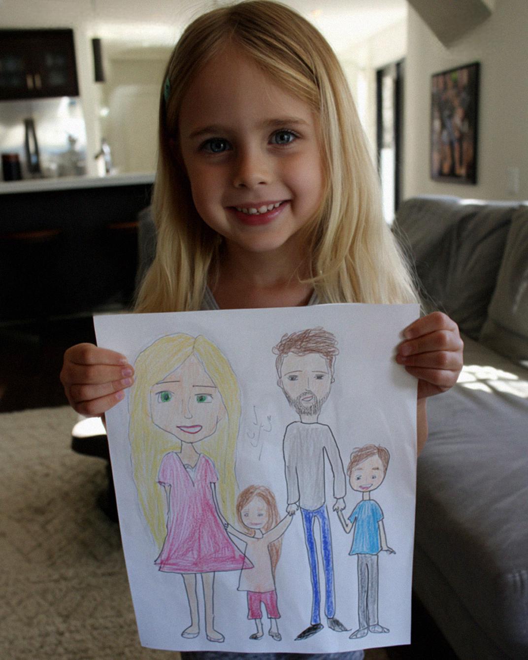 My 5-Year-Old Daughter Drew Our Family and Said: “This Is My New Little ...
